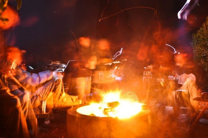 First Friday night campfire at Santiago Park - New Santa Ana