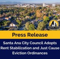 The Santa Ana City Council adopts rent stabilization and just cause ...