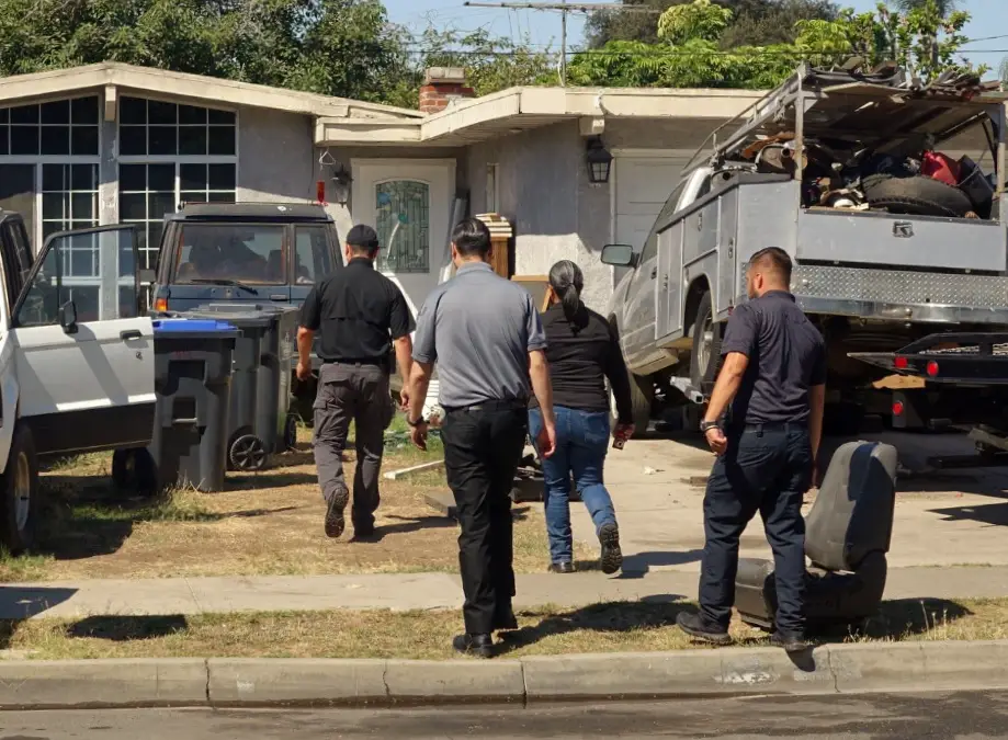 Santa Ana Code Enforcement hauled off 30 junk vehicles from a residence ...