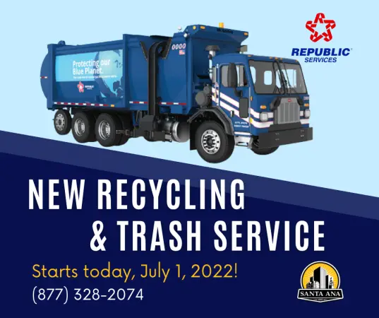 New trash and recycling services have started in Santa Ana