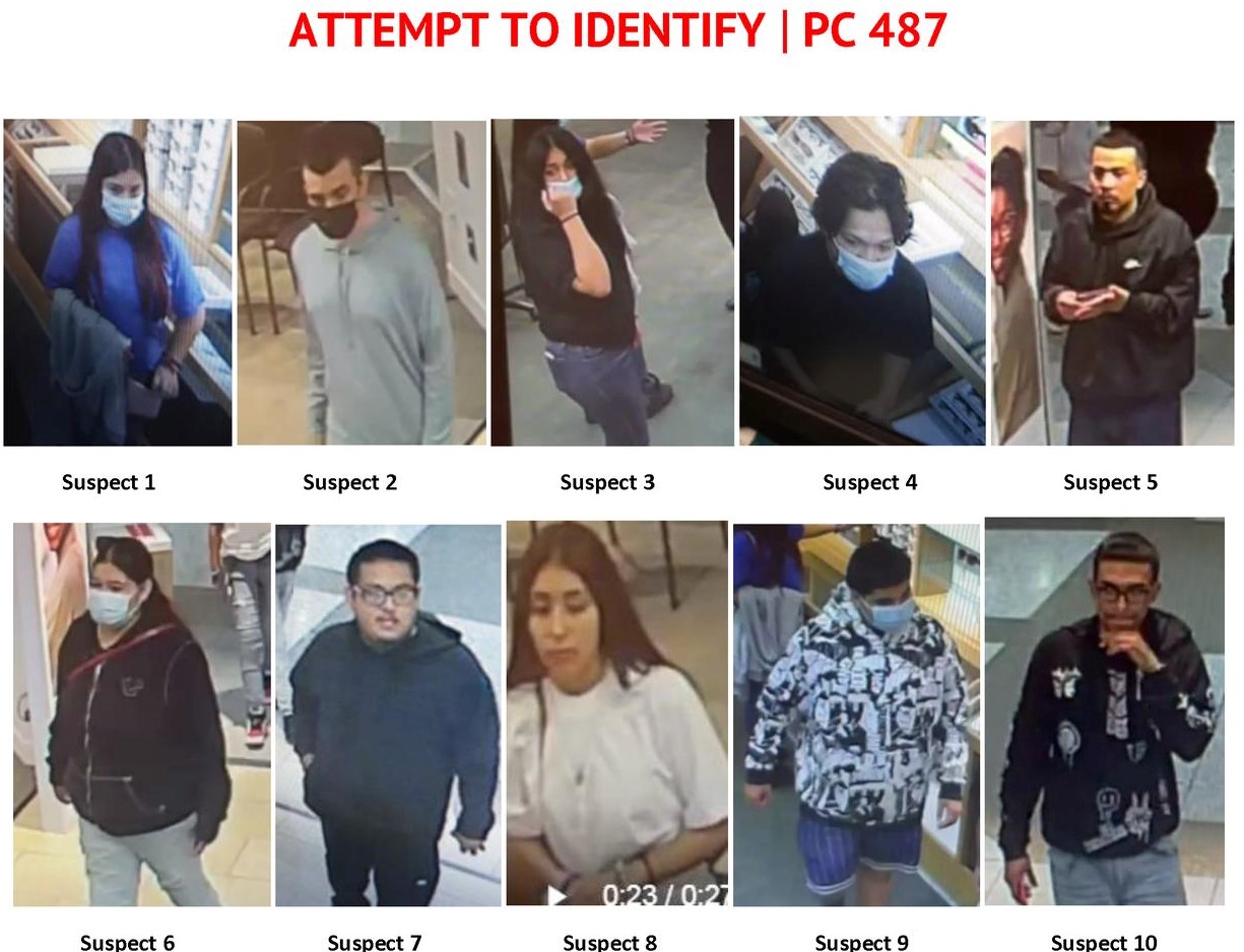 The Westminster Police are searching for ten suspects who stole $16K ...