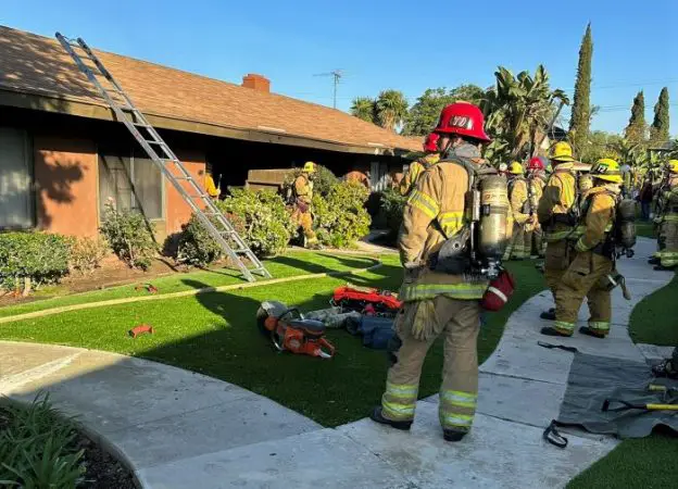 Firefighters put out an apartment fire in northeast Santa Ana this ...