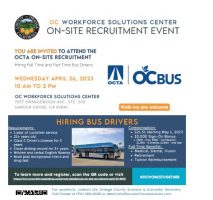 OCTA bus driver hiring event set for April 26 in Garden Grove - New ...