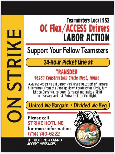 OC paratransit riders should plan for delays as the ACCESS Drivers go ...