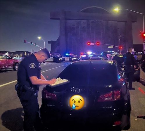 The Tustin Police Dept. shut down a huge street takeover and towed away ...