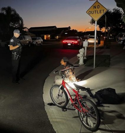 Fountain Valley police officers arrested a thief who stole a kid’s bicycle - New Santa Ana