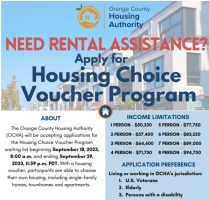 Apply now for the O.C. Housing Authority Housing Choice Voucher Program waiting list - New Santa Ana