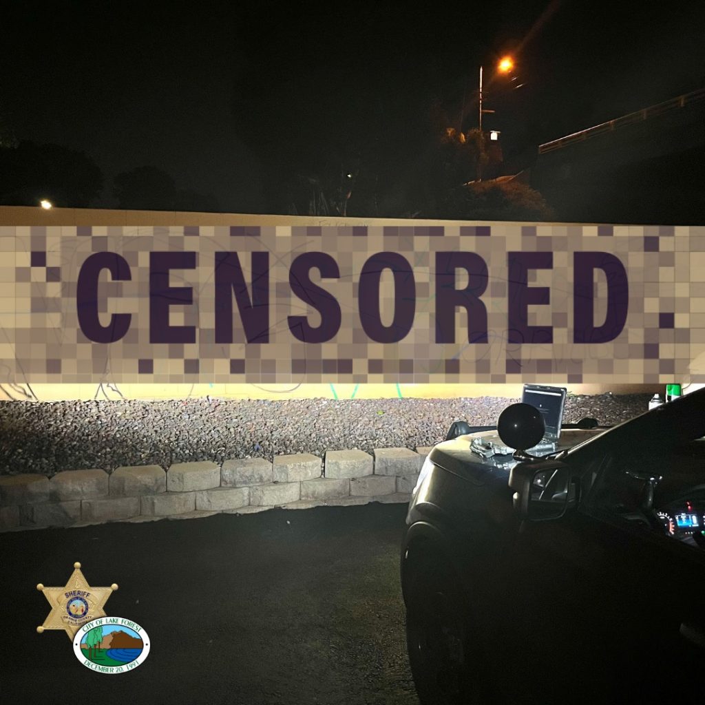 A tagger was arrested green-handed by OC Sheriff deputies – New Santa Ana