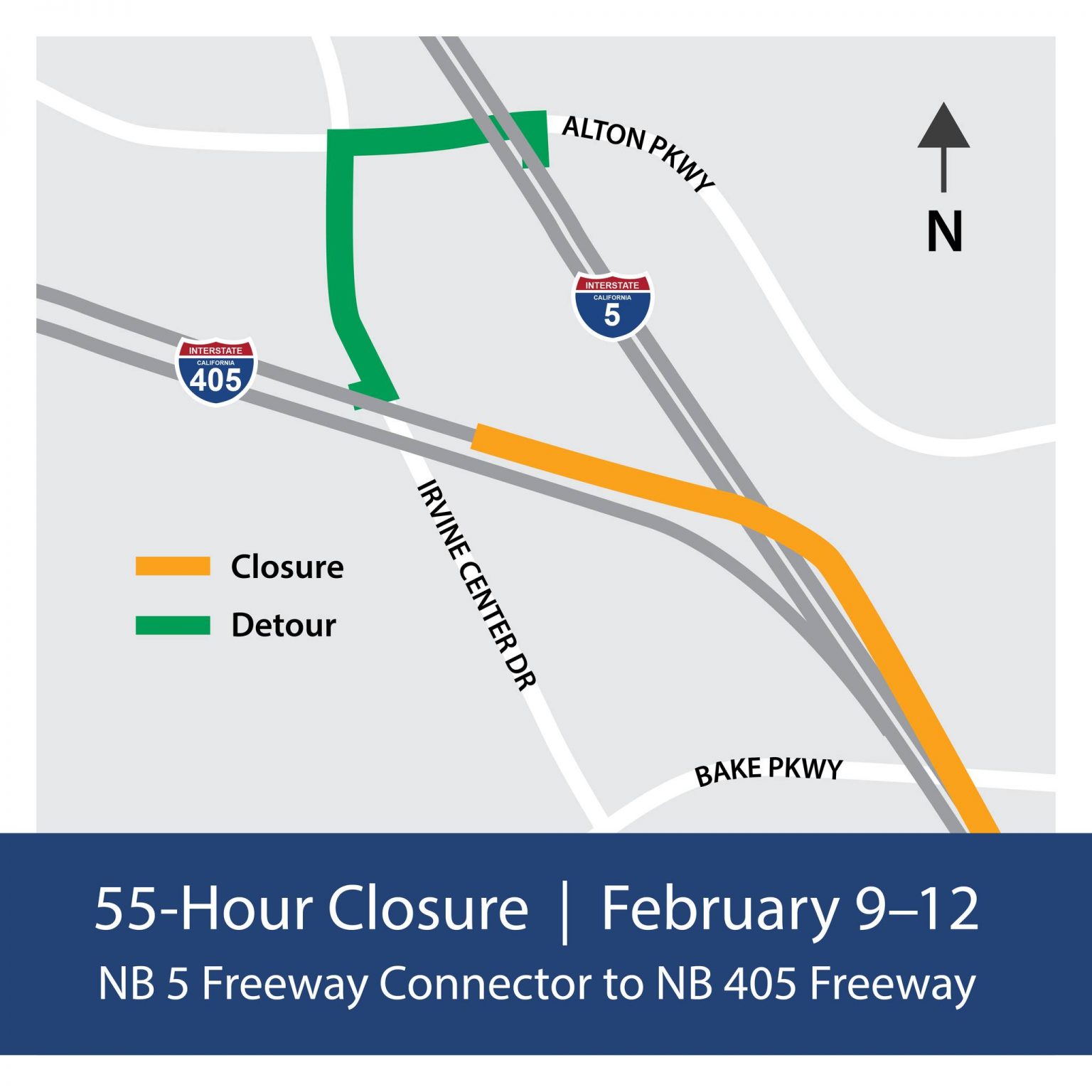 The connection between the northbound 5 Fwy. and the 405 Freeway will ...