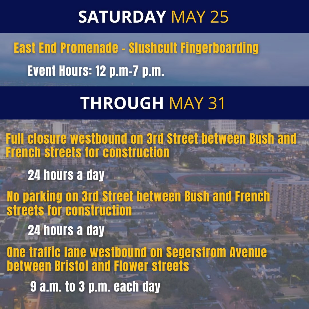 Santa Ana street closures and permitted events for May 24 to 29 - New ...