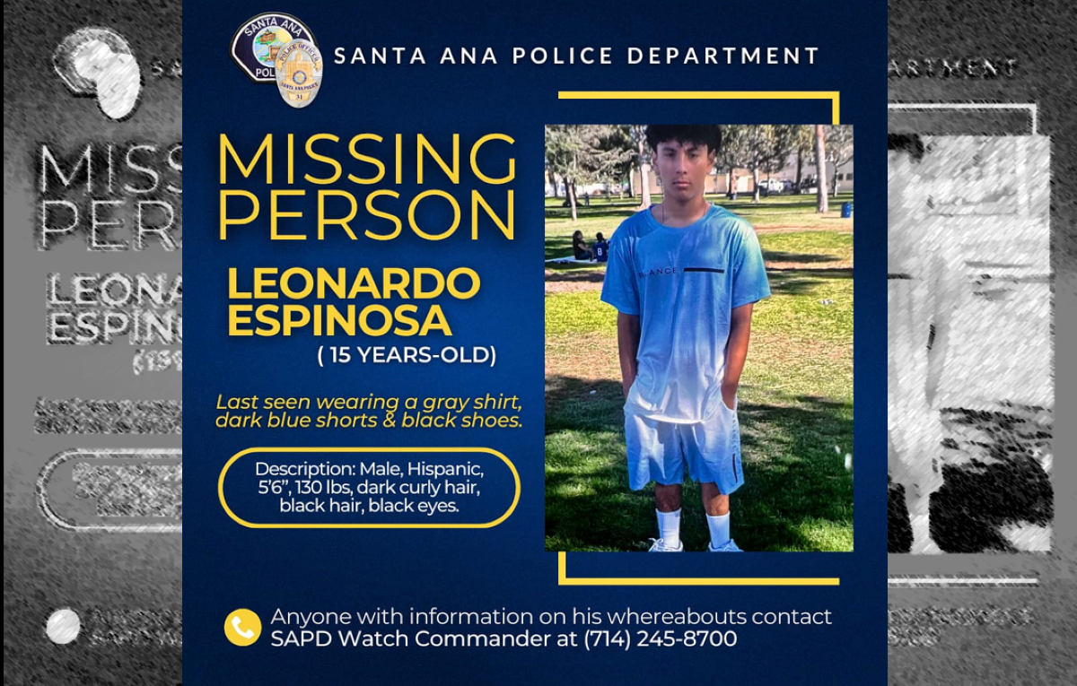 The SAPD is searching for a missing teenager - New Santa Ana