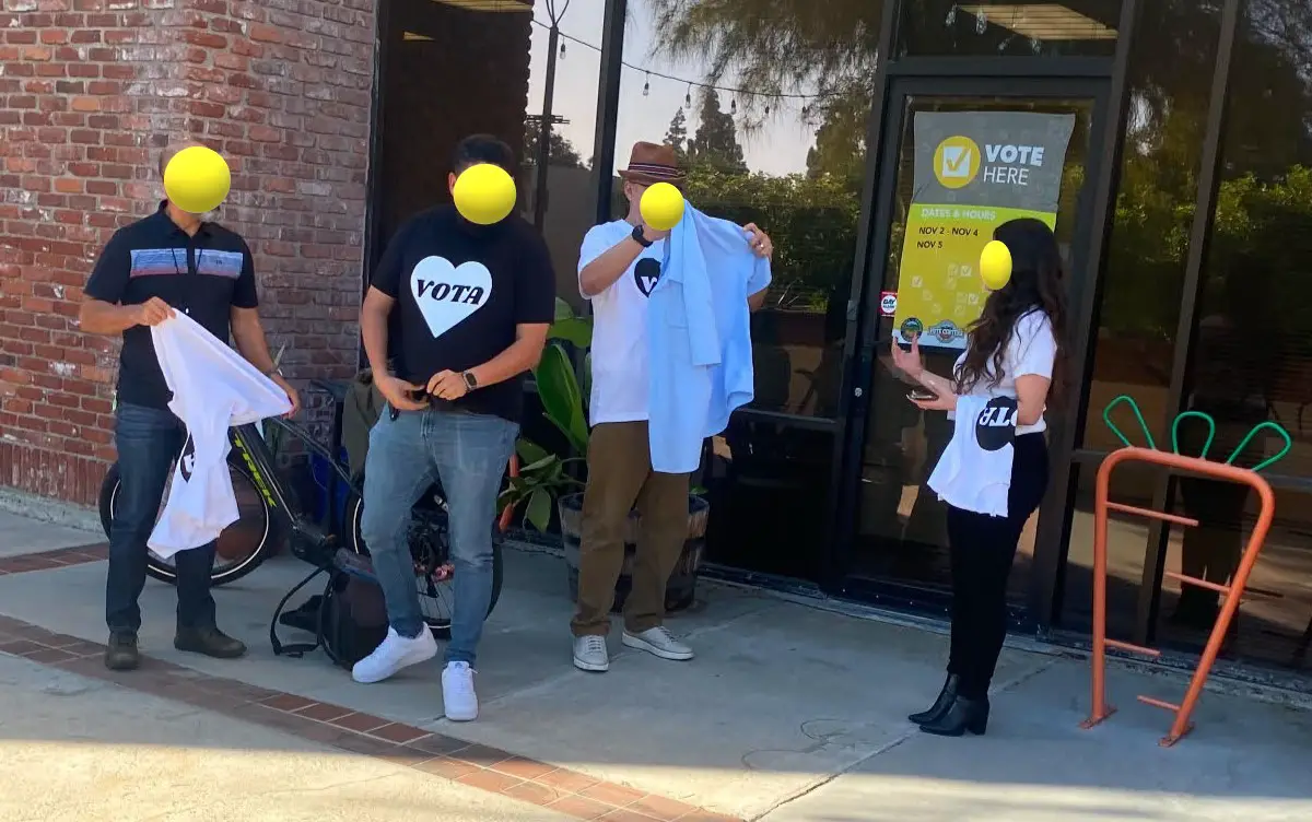 Monkey business at a DTSA voting center? - New Santa Ana