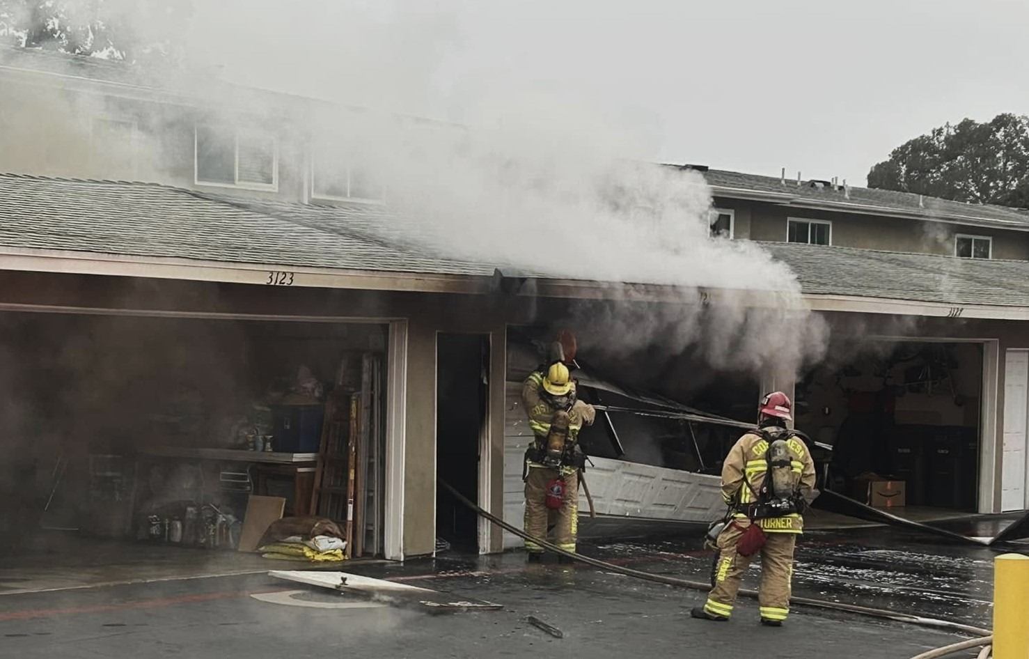 Firefighters stopped a carport fire at a Costa Mesa apartment complex ...