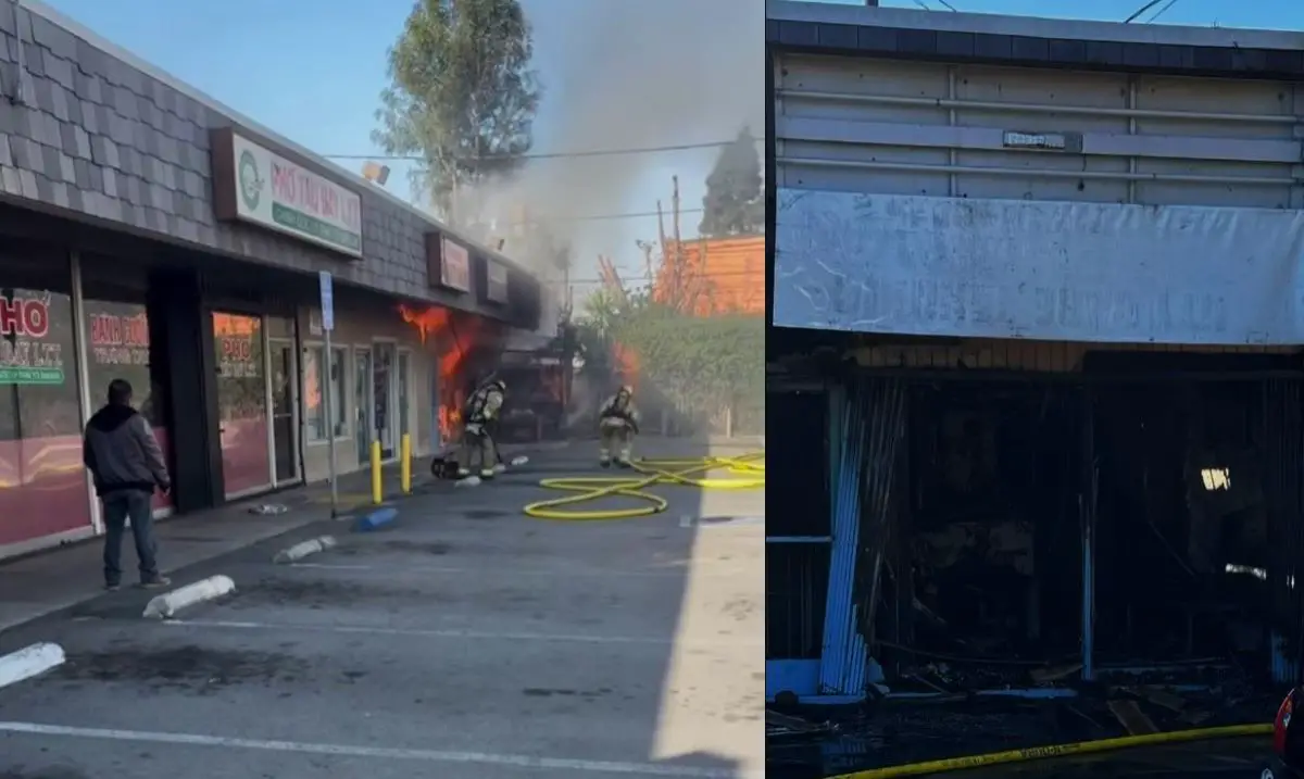 OCFA firefighters contained a Santa Ana strip mall fire to one unit ...