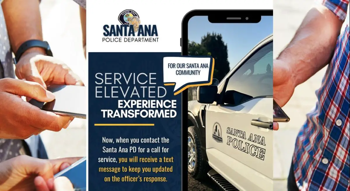 The SAPD introduces text alerts for officer arrival times - New Santa Ana