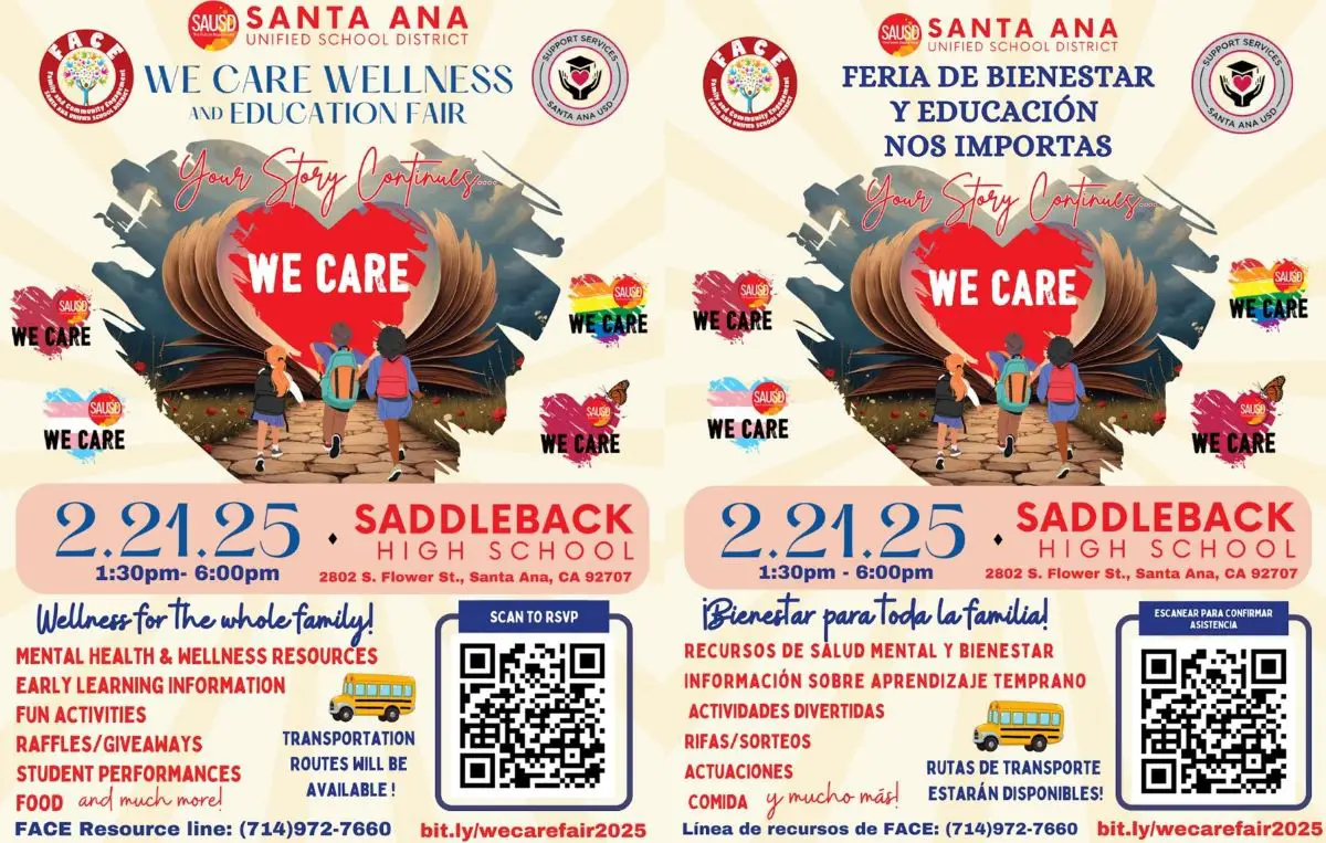 The SAUSD is hosting a free We Care Wellness and Education Fair on ...
