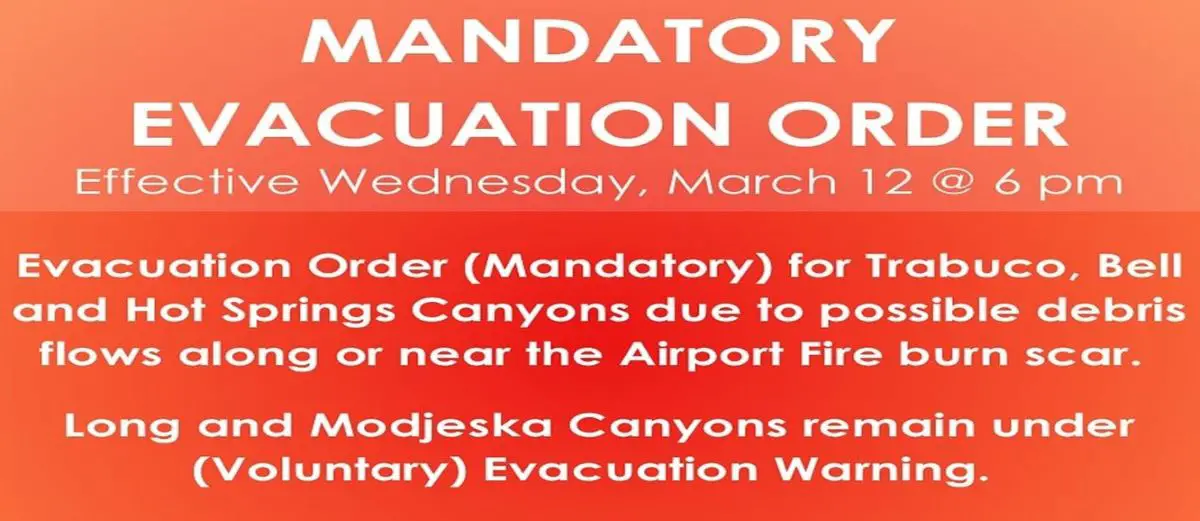 Mandatory evacuation order issued for parts of Orange County near the ...