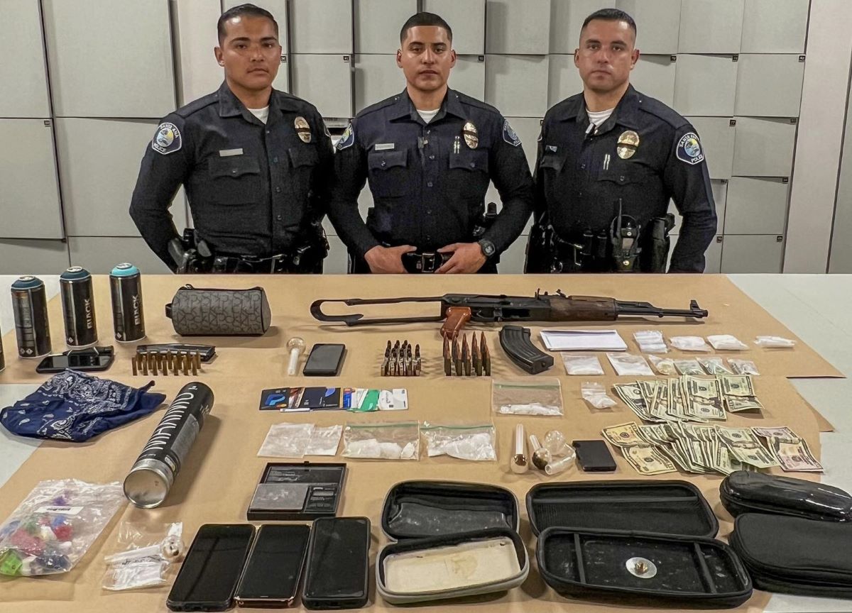 SAPD police arrested two suspects after a traffic stop and seized their ...