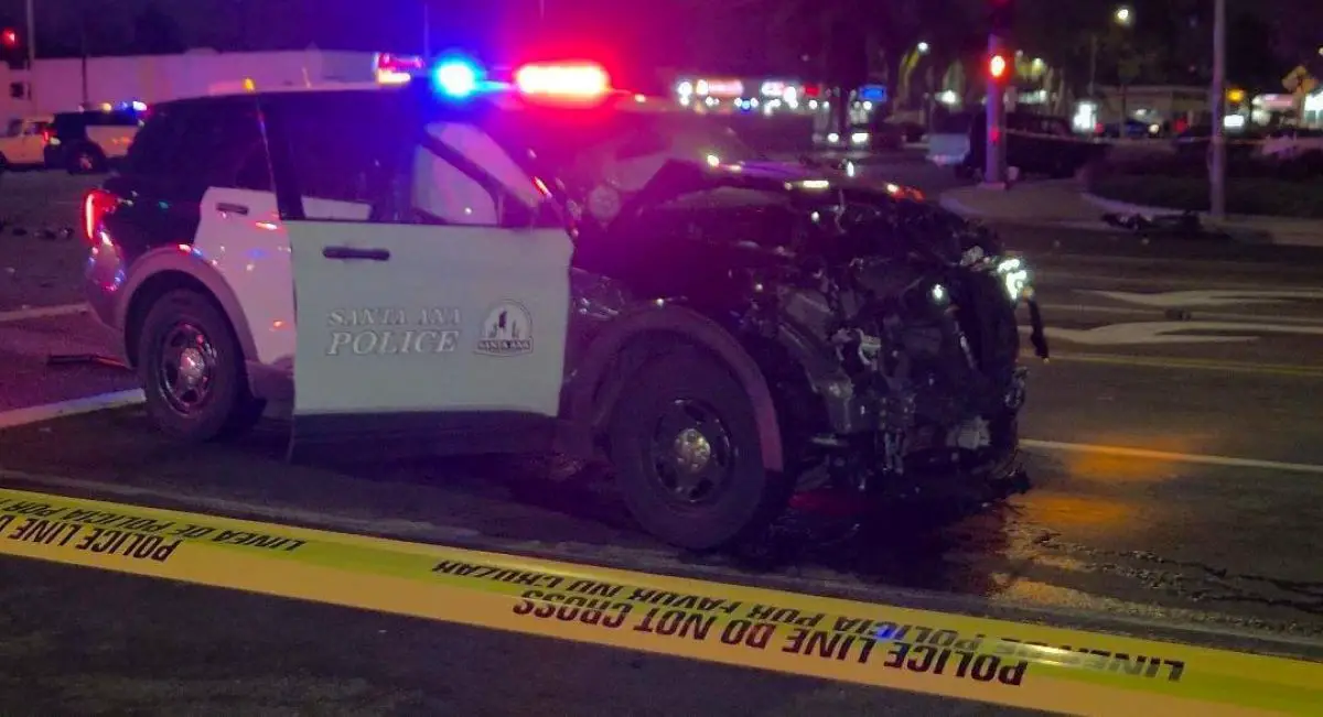 An SAPD vehicle collided in an intersection while trying to pull over a ...